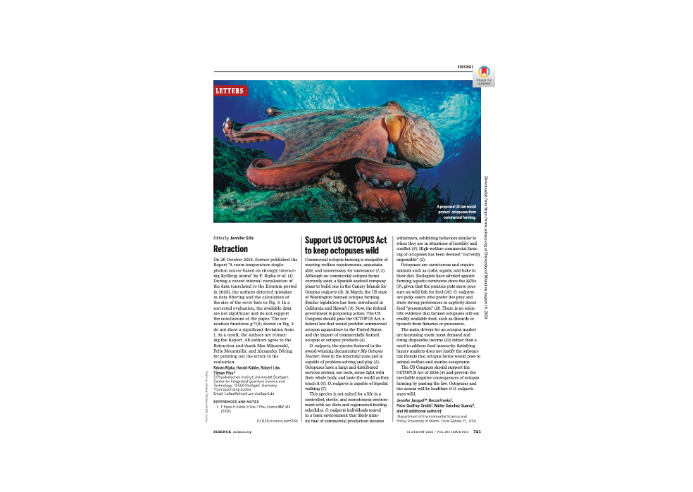 Letter: octopus farming - andrewknight.info